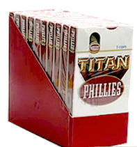 Phillies Titan Cigars Packs and Boxes